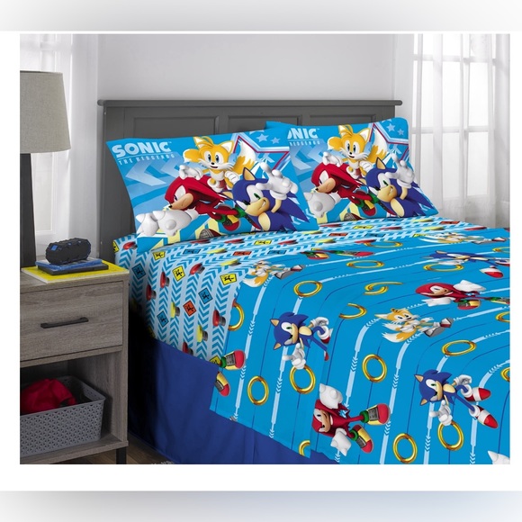 Sonic Editions | Other | Sonic The Hedgehog Kids Full Sheet Set Gaming ...